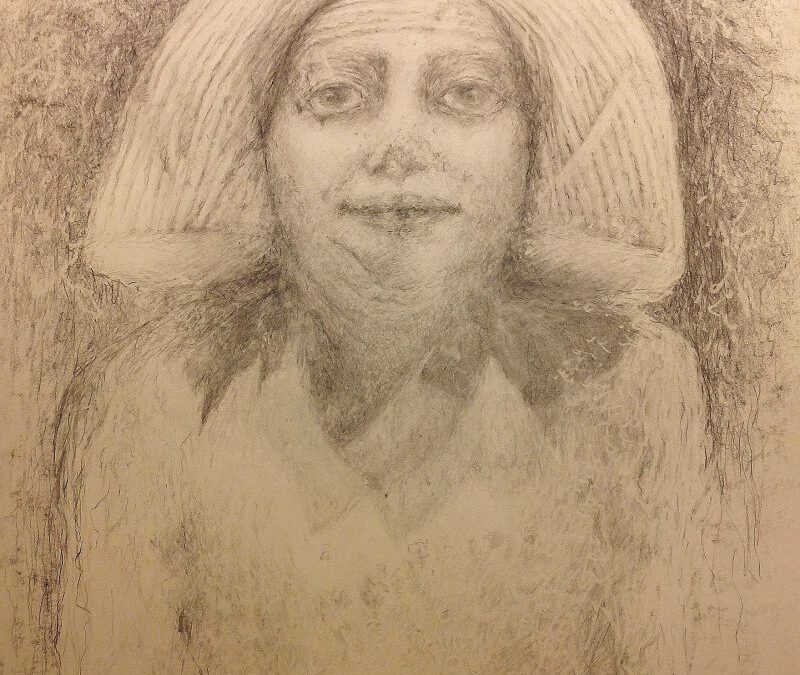 eva-frank-tegning-2019-egyptisk-buste - www.evafrank.dk